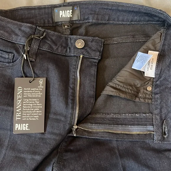 Paige High Rise Manhattan Slim Boot Jean Size 31P NWT - Jeans